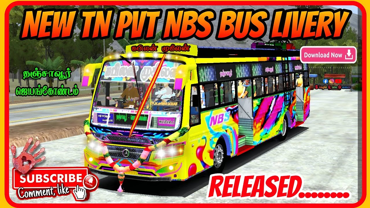 🎀😍 NEW TN PVT NBS BUS LIVERY RELEASED........🤩😎#tnpvtbus#mods #bussid# ...
