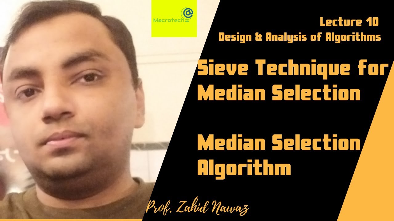 Sieve Technique For Median Selection Algorithm Urdu Hindi Lecture 9161
