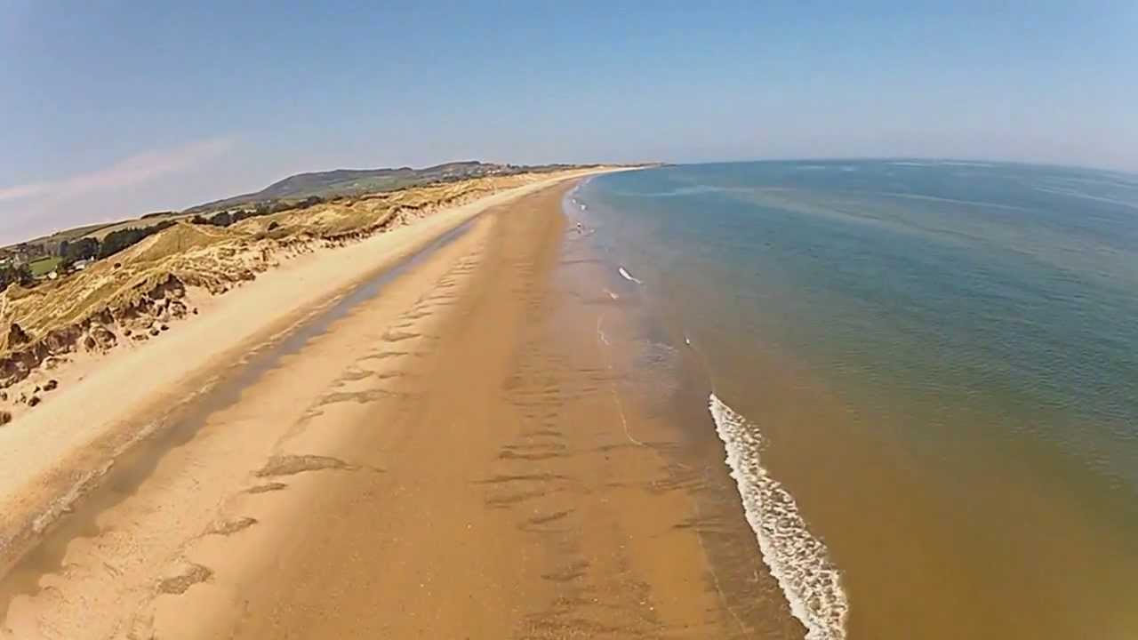 Flying along Wicklow's sandy beaches 1 - YouTube