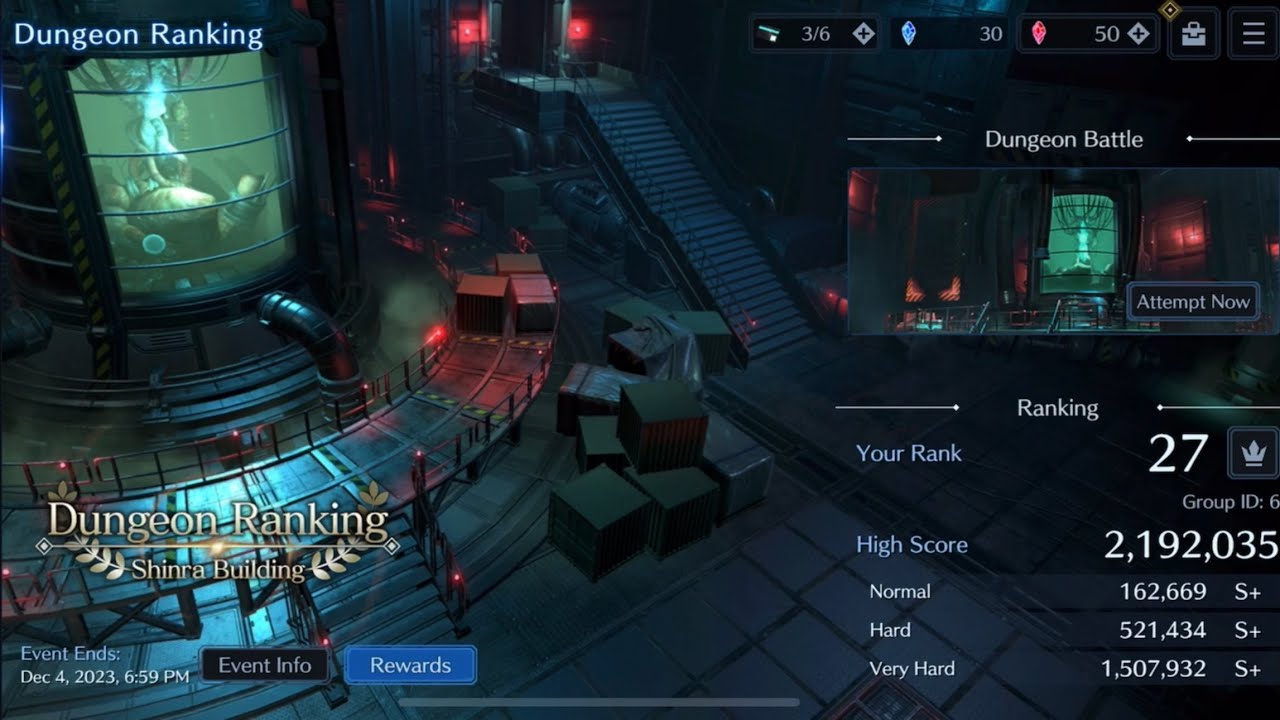 FF7 EVER CRISIS TOP 100 DUNGEON RANKING SHINRA BUILDING WALKTHROUGH ...