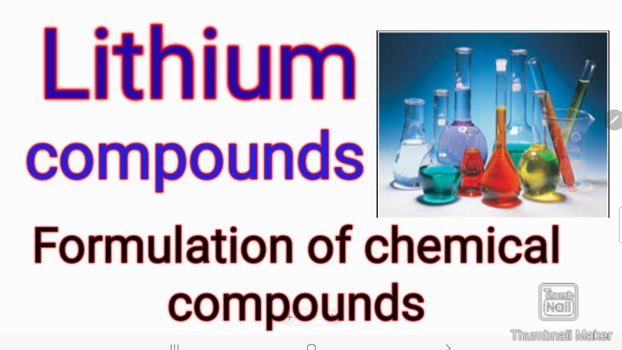 Formulation chemical compounds [Litium compounds] - YouTube