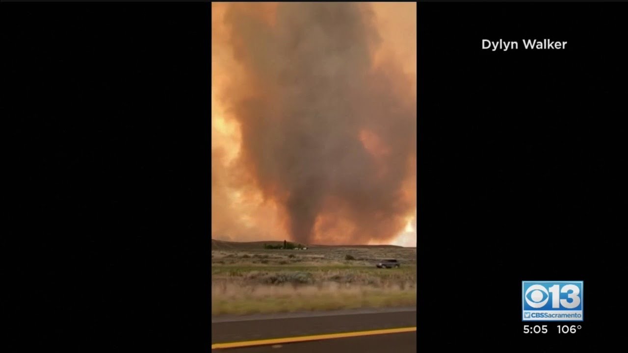 Video Of 'Fire Tornado' Taken Near Loyalton Fire - YouTube