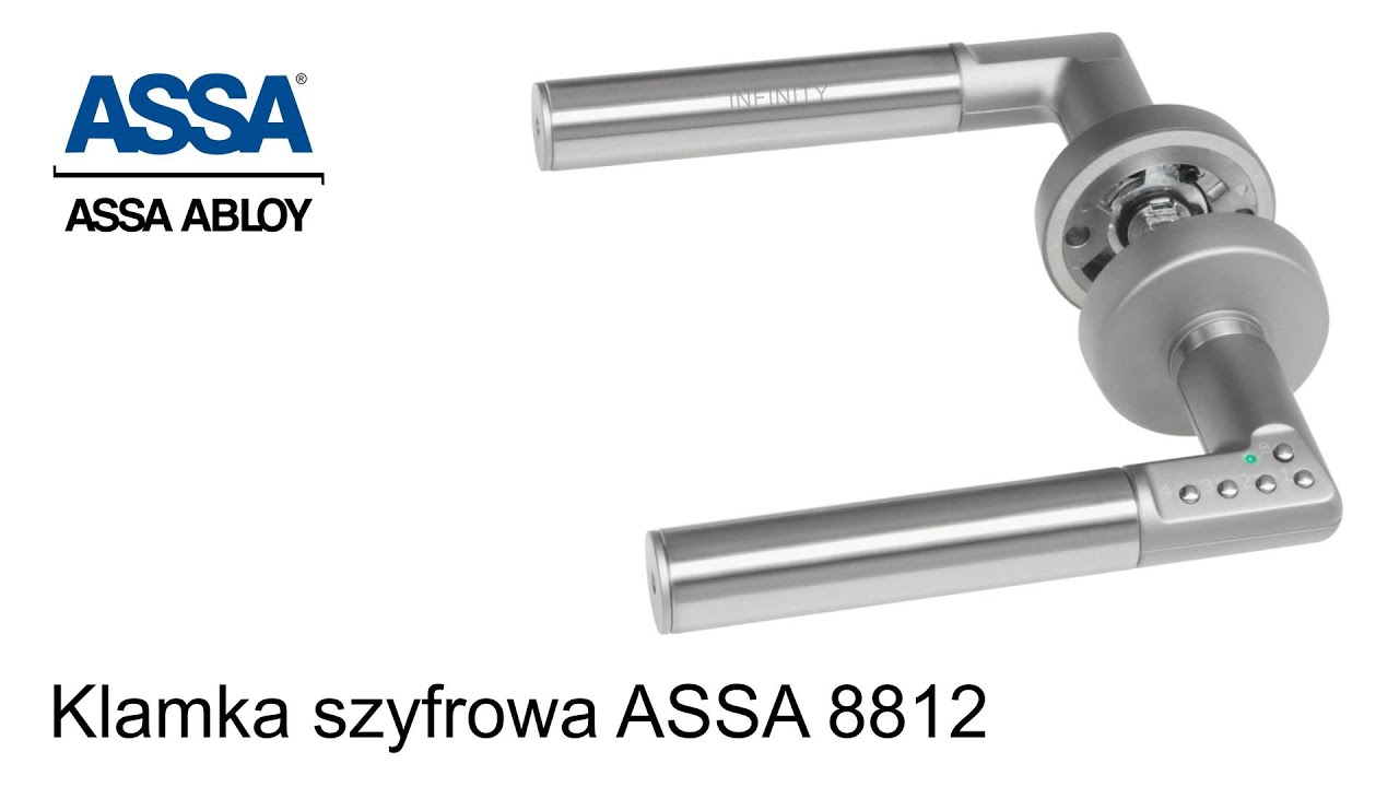 Klamka szyfrowa DOOR CODE HANDLE ASSA 8812 - montaż i programowanie - YouTube