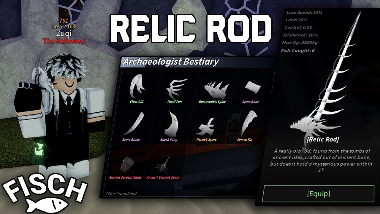 CÁCH LẤY CẦN CÂU MỚI RELIC ROD TRONG UPDATE MỚI CỦA FISCH | FISCH - YouTube