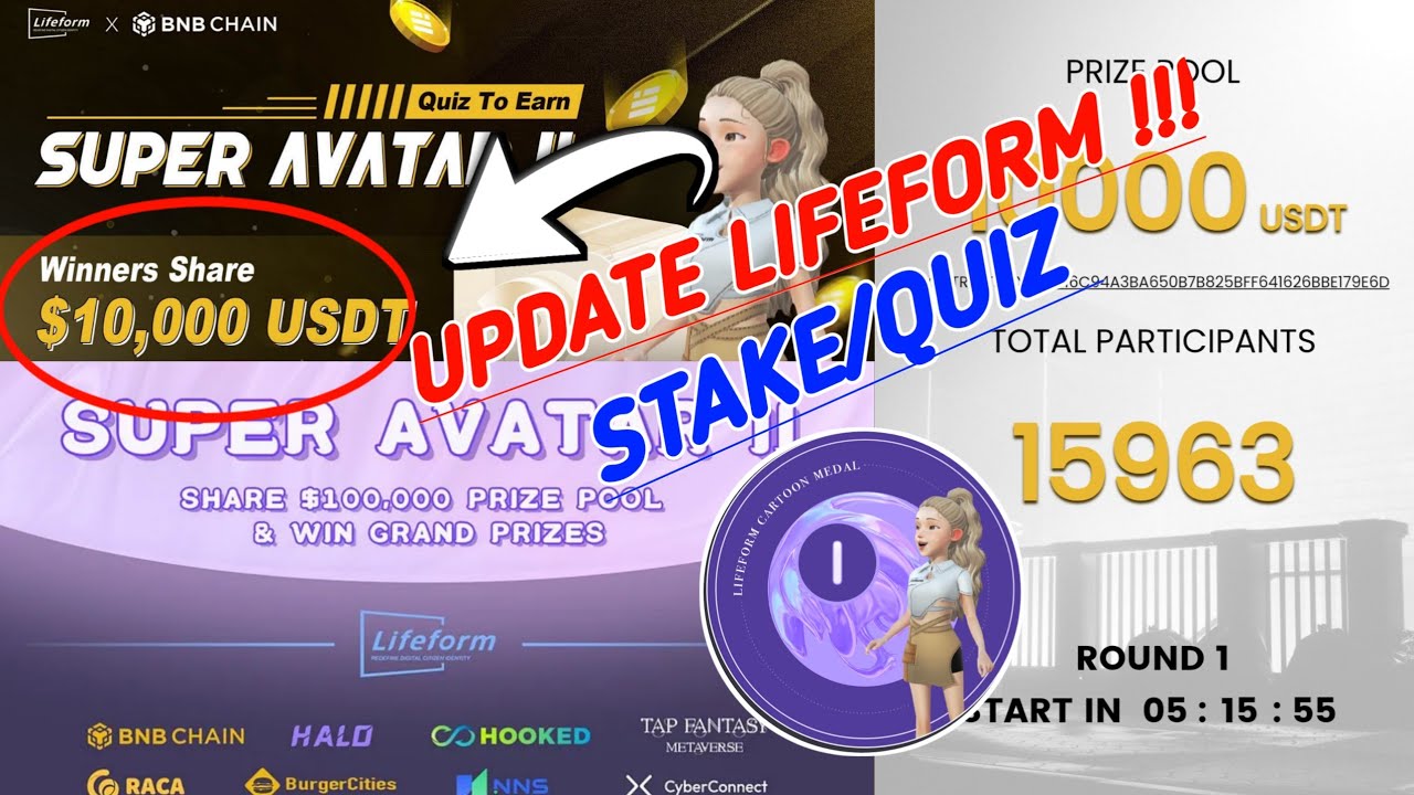 UPDATE LIFEFORM SUPER AVATAR 11 | CARA STAKE NFT LIFEFORM HADIAH 10.000 BUSD !!! - YouTube