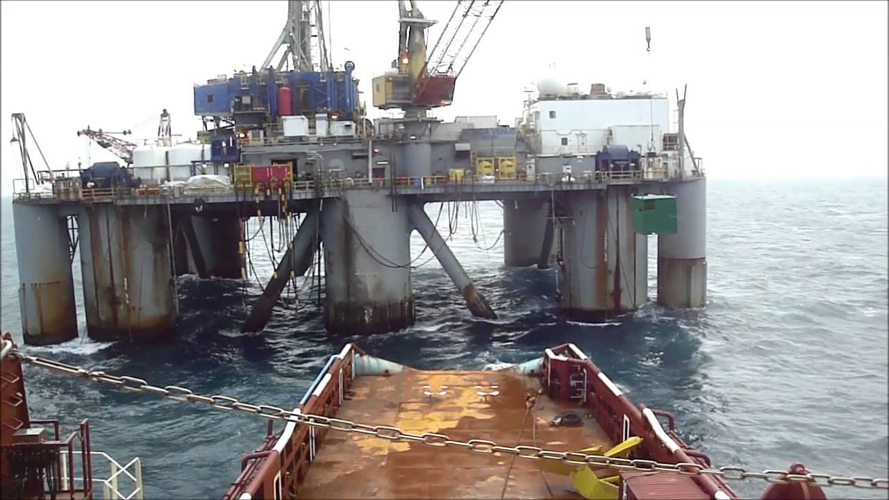 View from the bridge: Maersk Supplier alongside Semi-Submersible ...