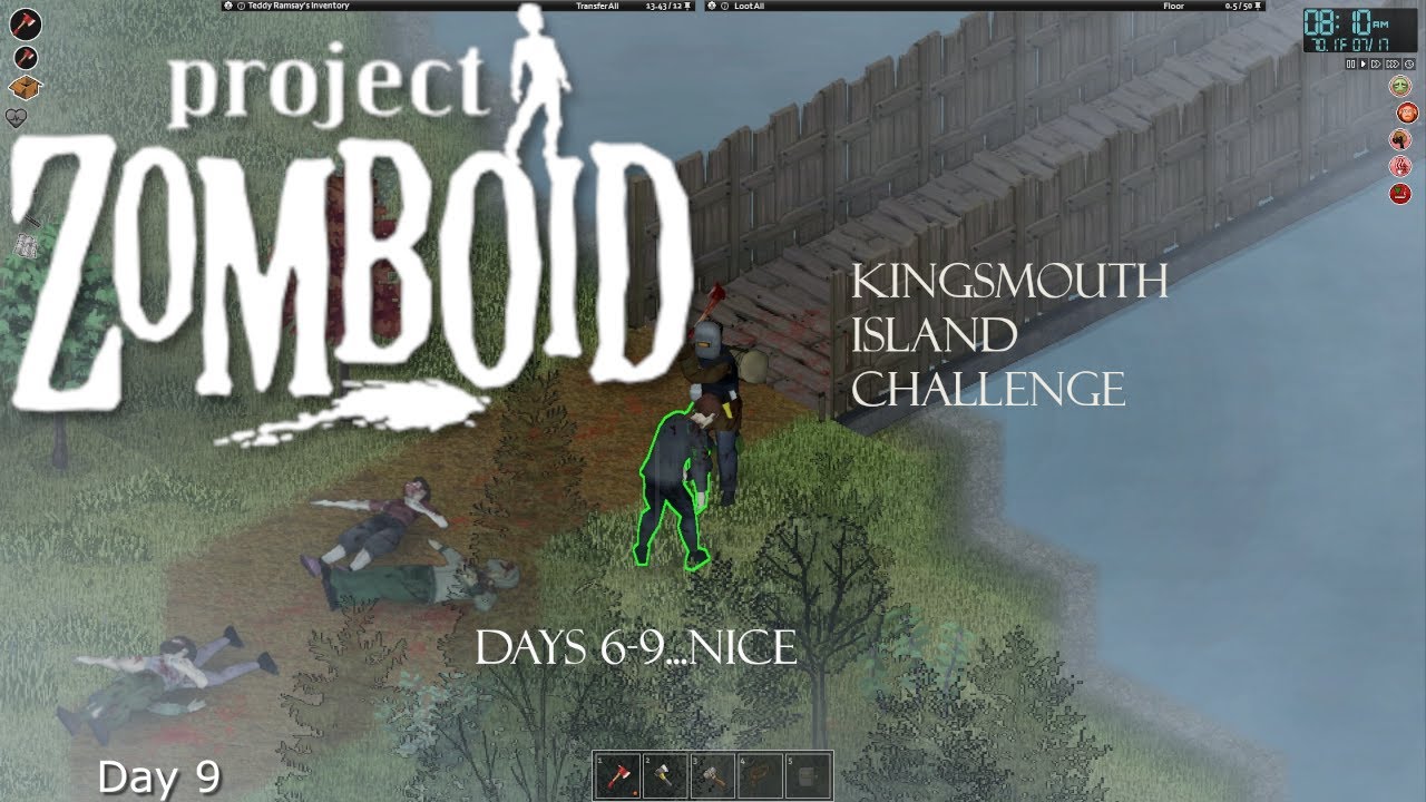 Kingsmouth Island Survival Island Days 6-9, Project Zomboid - YouTube