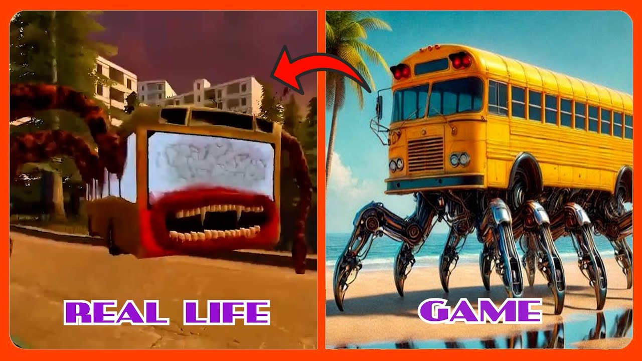 Bus Eater Spider In Real Life | All Eat Monster Tiles Hop EDM Rush ...