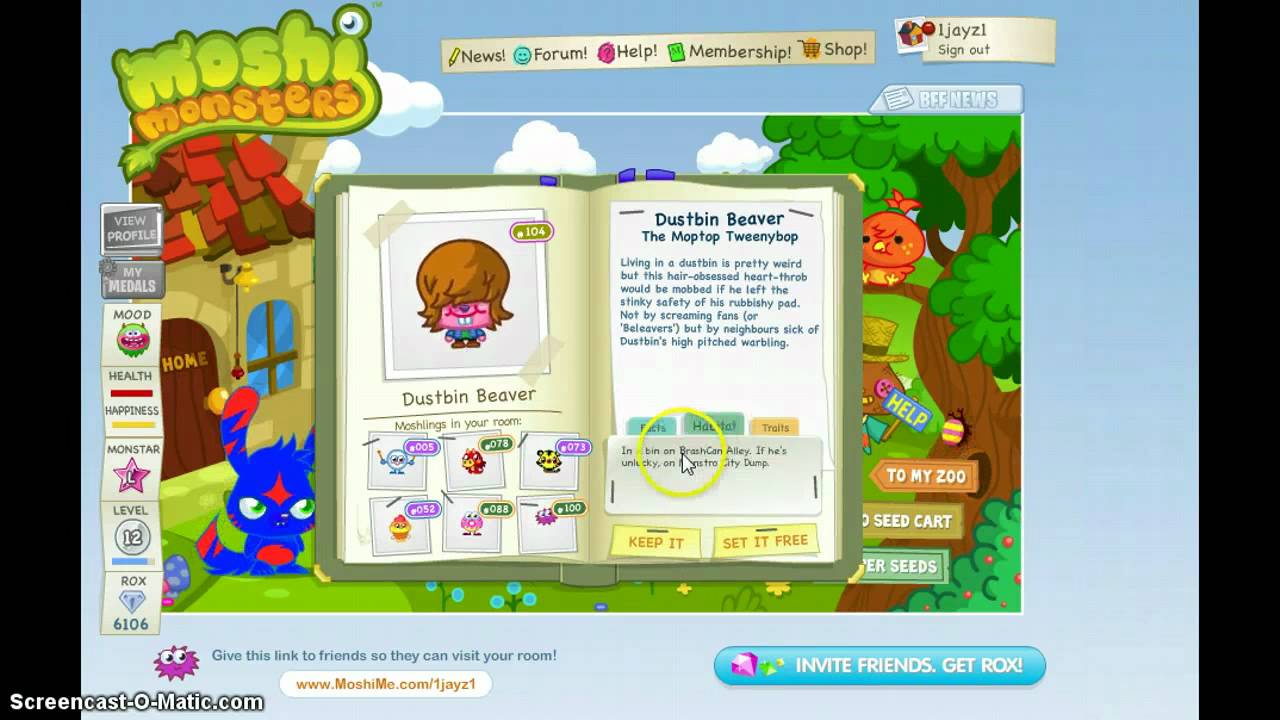 How To Get Dustbin Beaver On Moshi Monsters - YouTube