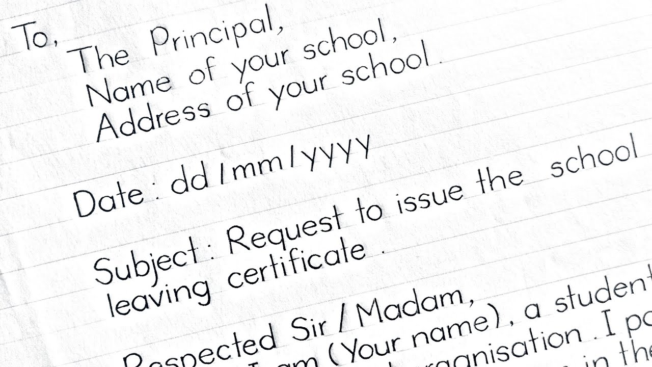 School Leaving Certificate Application | SLC | application letter |LC ...