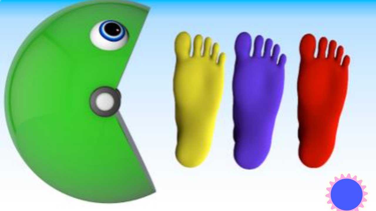 Learn Colors with Pacman and Funny Feet | Color Learning pacman Game ...