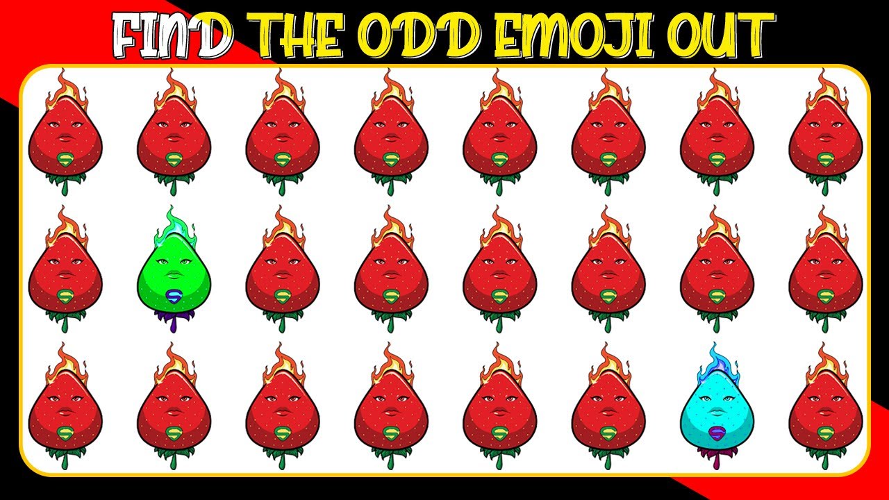 Find The Odd Emoji #41 Out Spot The Difference Emoji | Emoji Puzzles ...