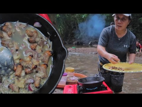 Masak Ulat Sagu + Tempoyak (Healing di sungai) 🐛🏔️🍂 - YouTube