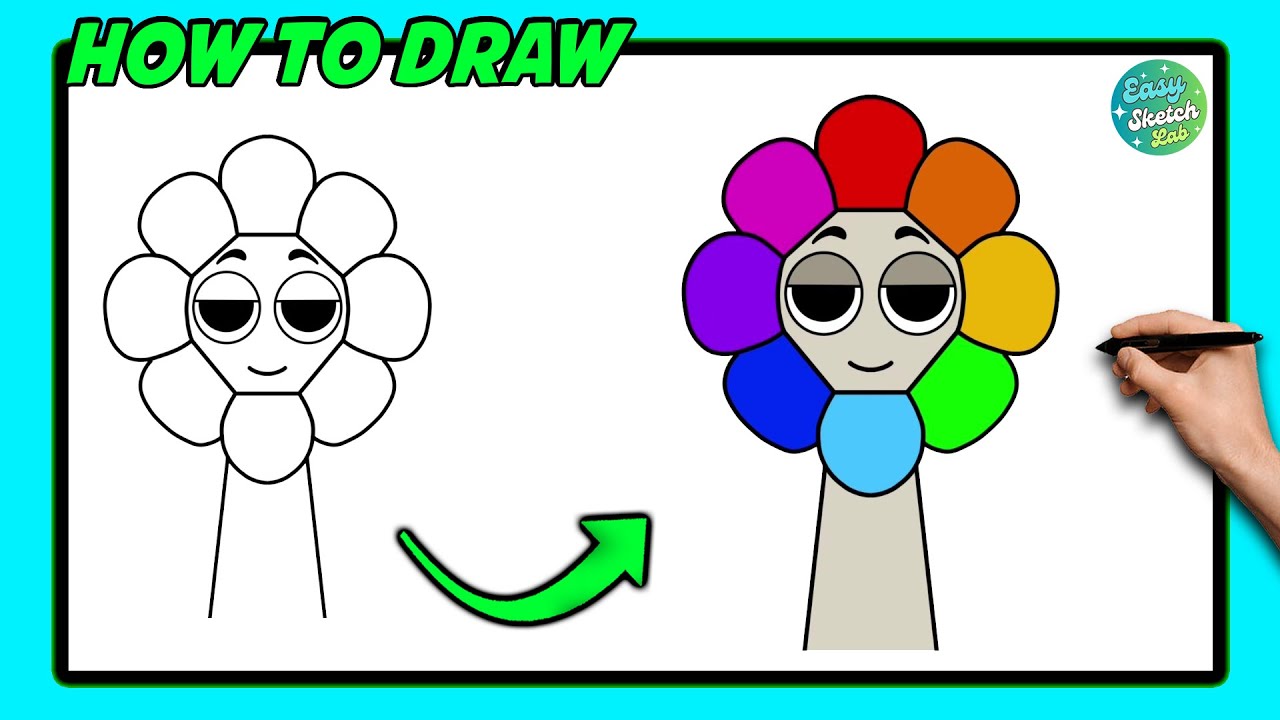 How to Draw Dandy Sprunki | Step-by-Step Tutorial - YouTube