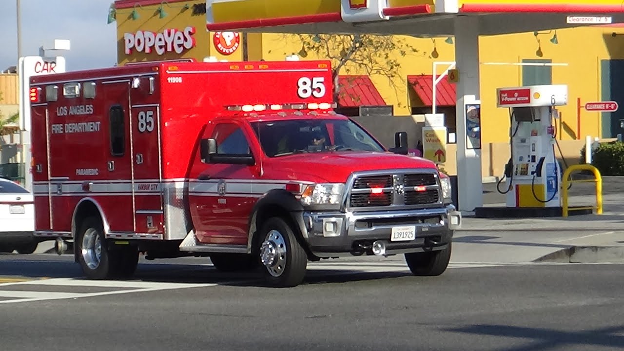 LAFD Rescue 85 Transporting - YouTube