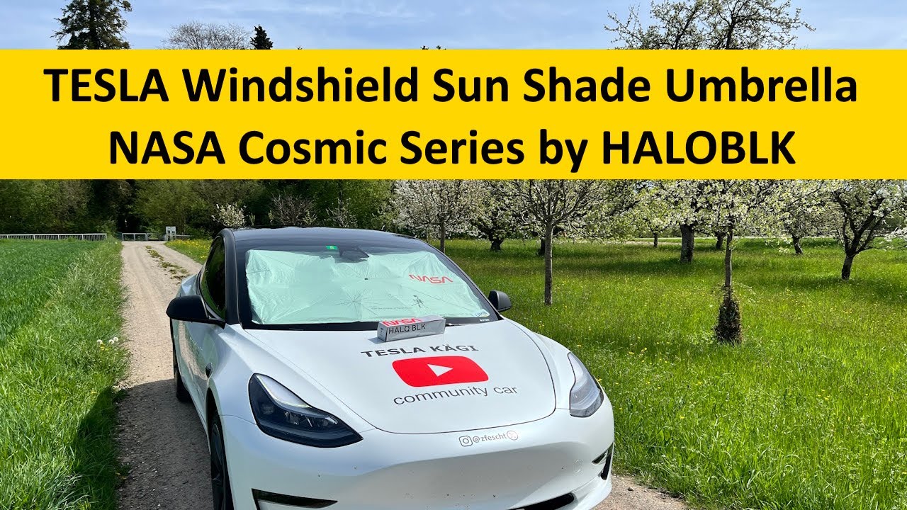 TESLA "NASA Cosmic Series" by HALOBLK - Windshield Sun Shade Umbrella ...