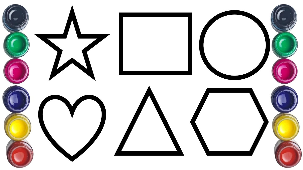 Learn 2d shapes drawing, colors name for kids & toddlers | 2D shapes ...