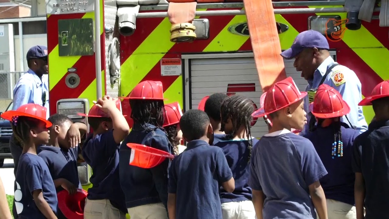 John Means joins Beechfield Elementary School in a fire safety tour ...