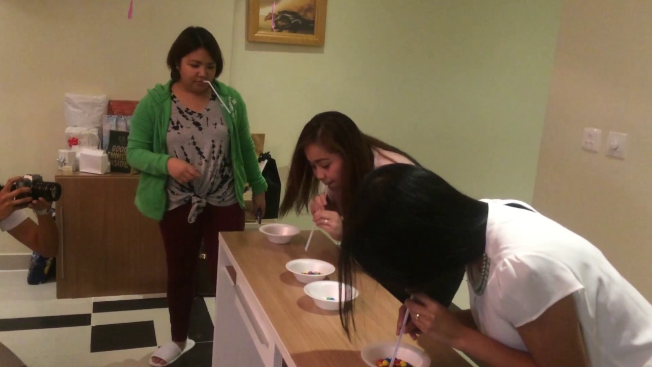M&M STRAW RELAY - YouTube