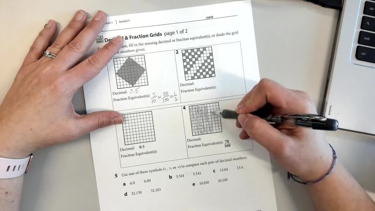 Decimal & Fraction Grids - YouTube