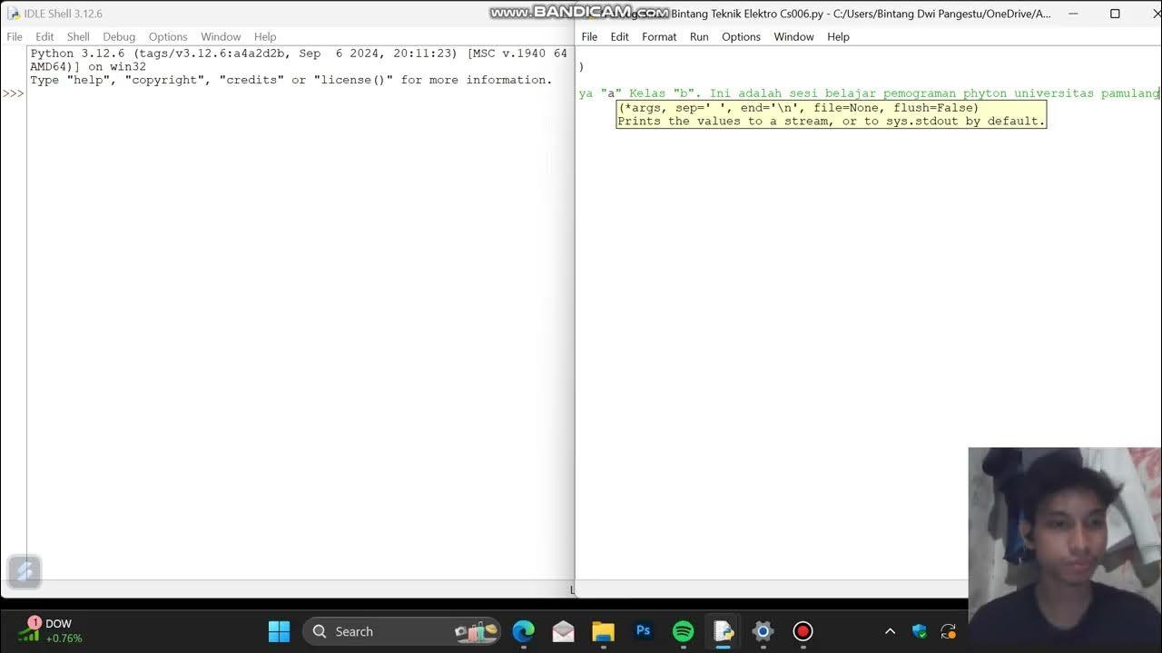 Video pemograman dengan aplikasi pydroid3 - YouTube