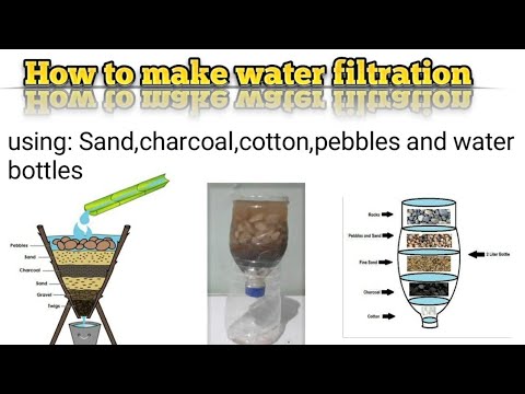 How to make water filtration with sand and charcoal// how to make a ...