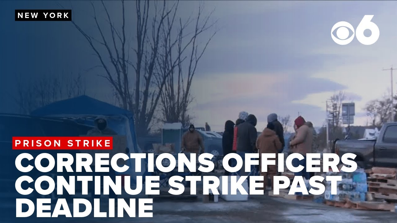 Correction officers continue to strike past midnight deadline - YouTube