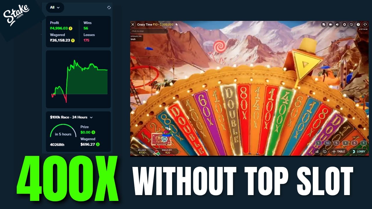 400X on Crazy time without any top-slot | Crazy time Max win | Stake ...