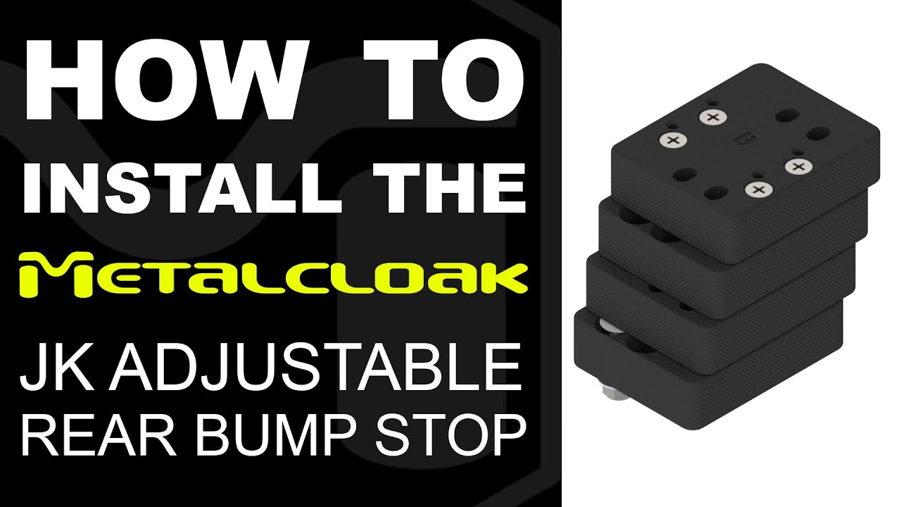 How To Install: MetalCloak JK Adjustable Rear Bump Stop - YouTube