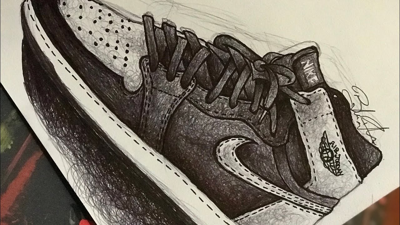 How to draw Air Jordan 1s - YouTube