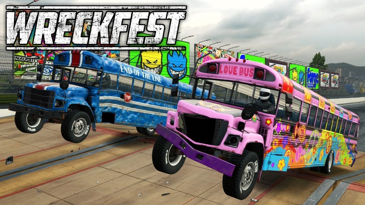 MORE BUSFEST! School Bus Mayhem | 1000hp Bus | Wreckfest Mods - YouTube