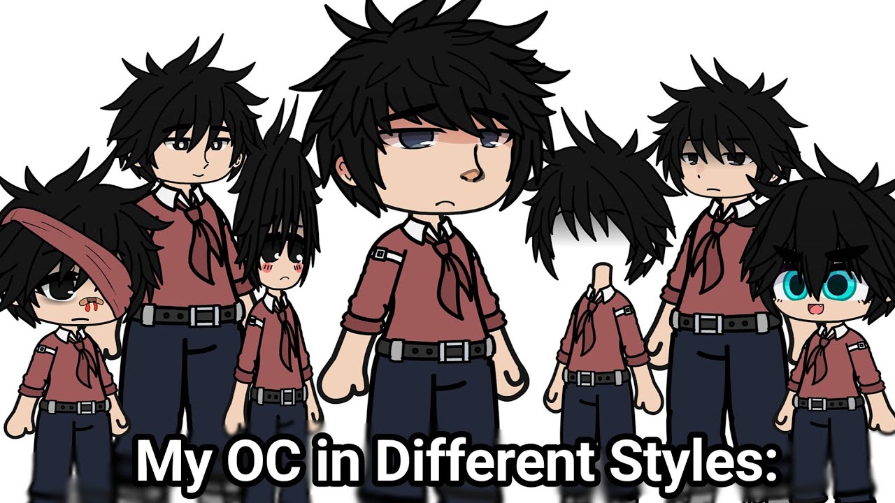 My OC in Different Gacha Styles: 😨😳 - YouTube