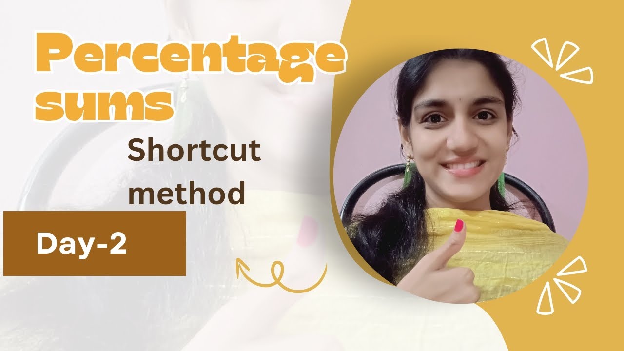 percentage Sums shortcut method (day -2) - YouTube