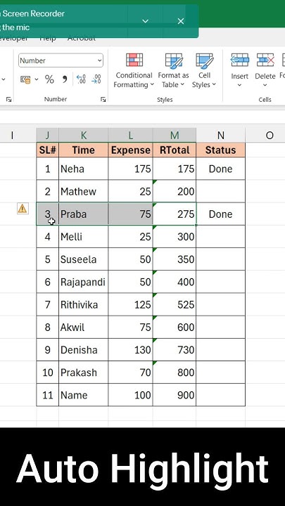 Excel Tips To Highlight Cells Automatically Microsoft Excel Shorts Exceltips Exceltricks