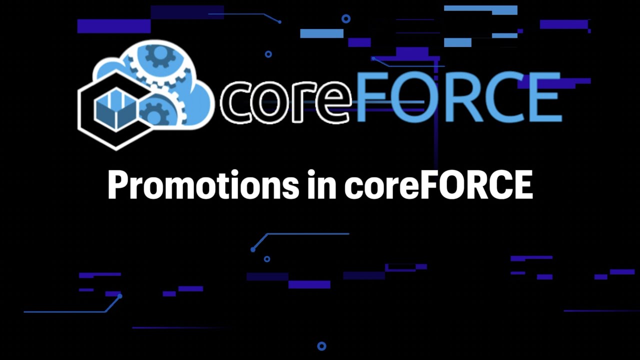 Promotions in coreFORCE | Training - YouTube