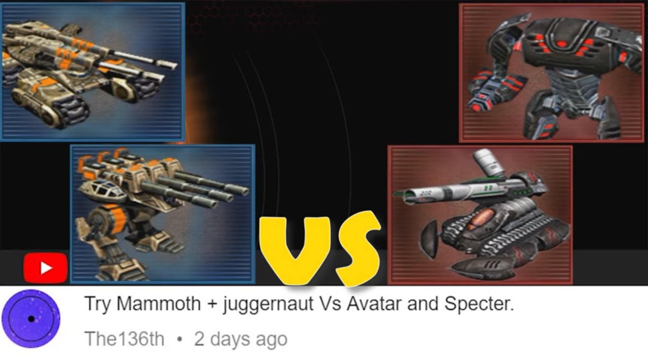 GDI Mammoth & Juggernaut vs Nod Avatar & Specter - YouTube