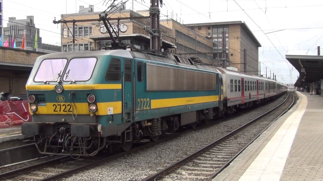 NMBS/SNCB 2722 met M4-rijtuigen in Brussel-Zuid (20160614) - YouTube