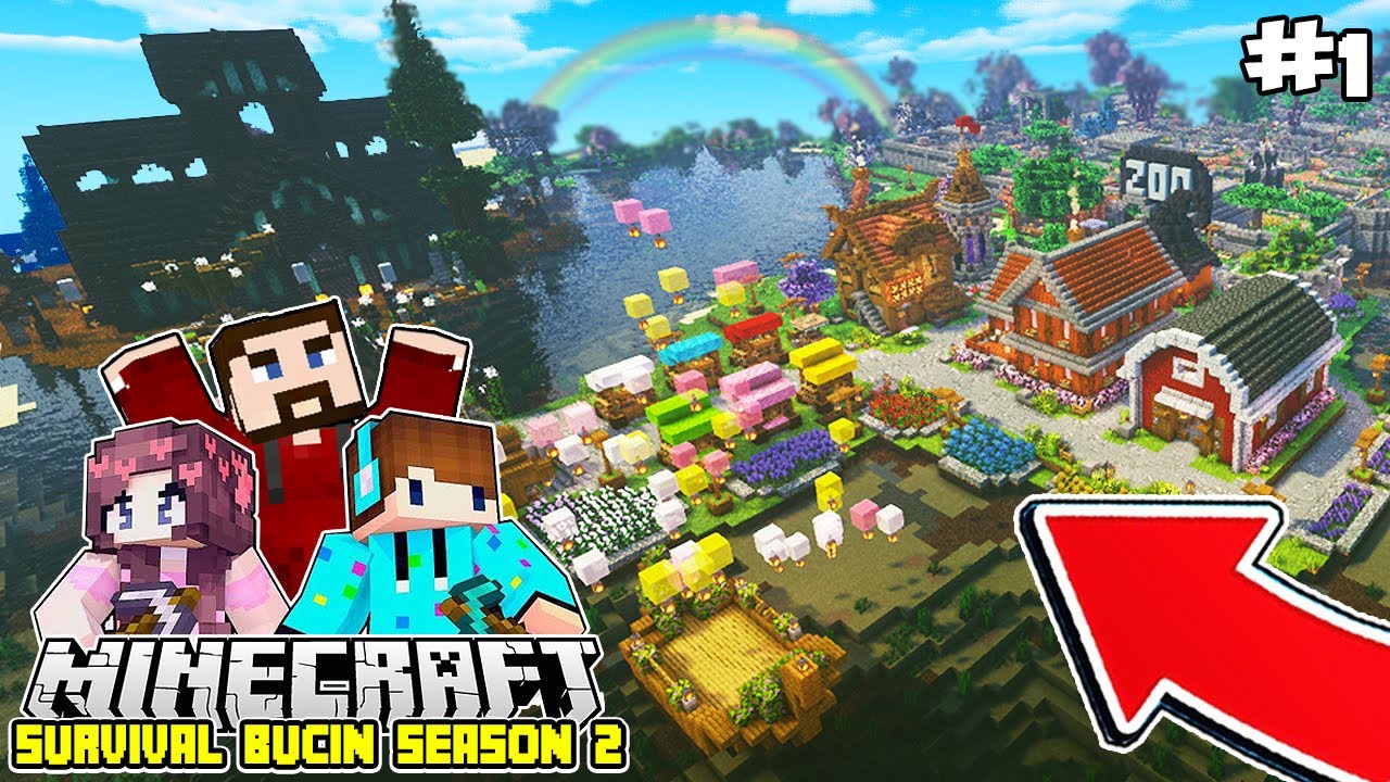 AKHIRNYA AKU BERKESEMPATAN JALAN2 DI MAP MINECRAFT SURVIVAL BUCIN ...