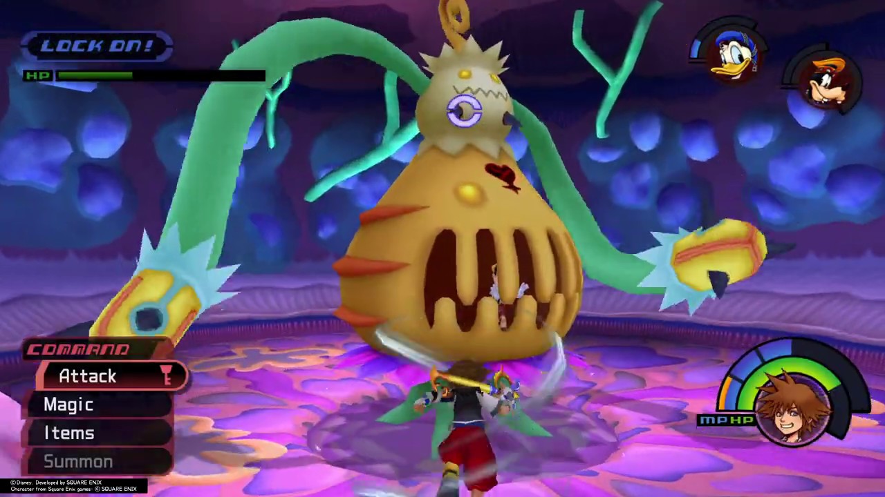 KINGDOM HEARTS Final Mix - Parasite Cage Boss Fight (PS4) - YouTube