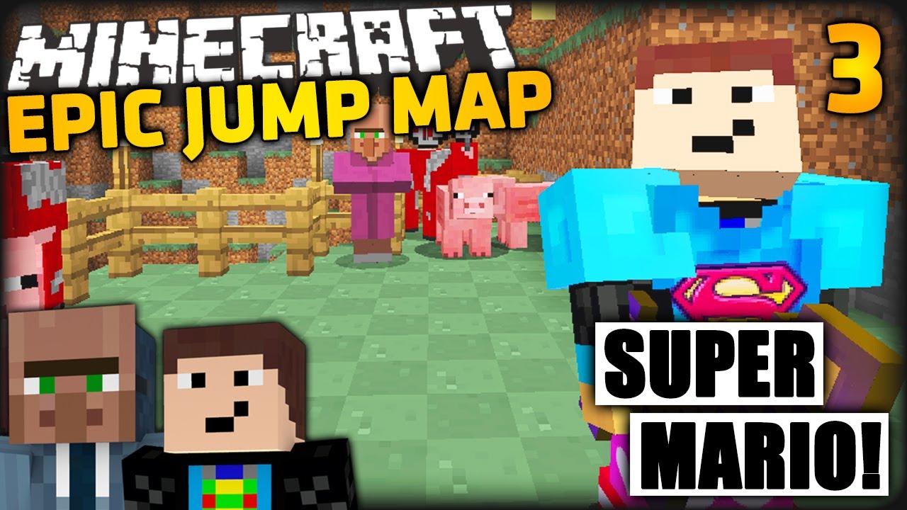 Minecraft EPIC JUMP MAP #3 [CAM] - EPIC SLOW-MO!! (Super Mario Edition ...