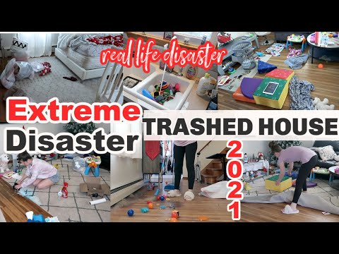 HUGE COMPLETE DISASTER CLEAN WITH ME 2021 | FILTHY HOUSE CLEANING MOTIVATION | ULTIMATE SPEED CLEAN