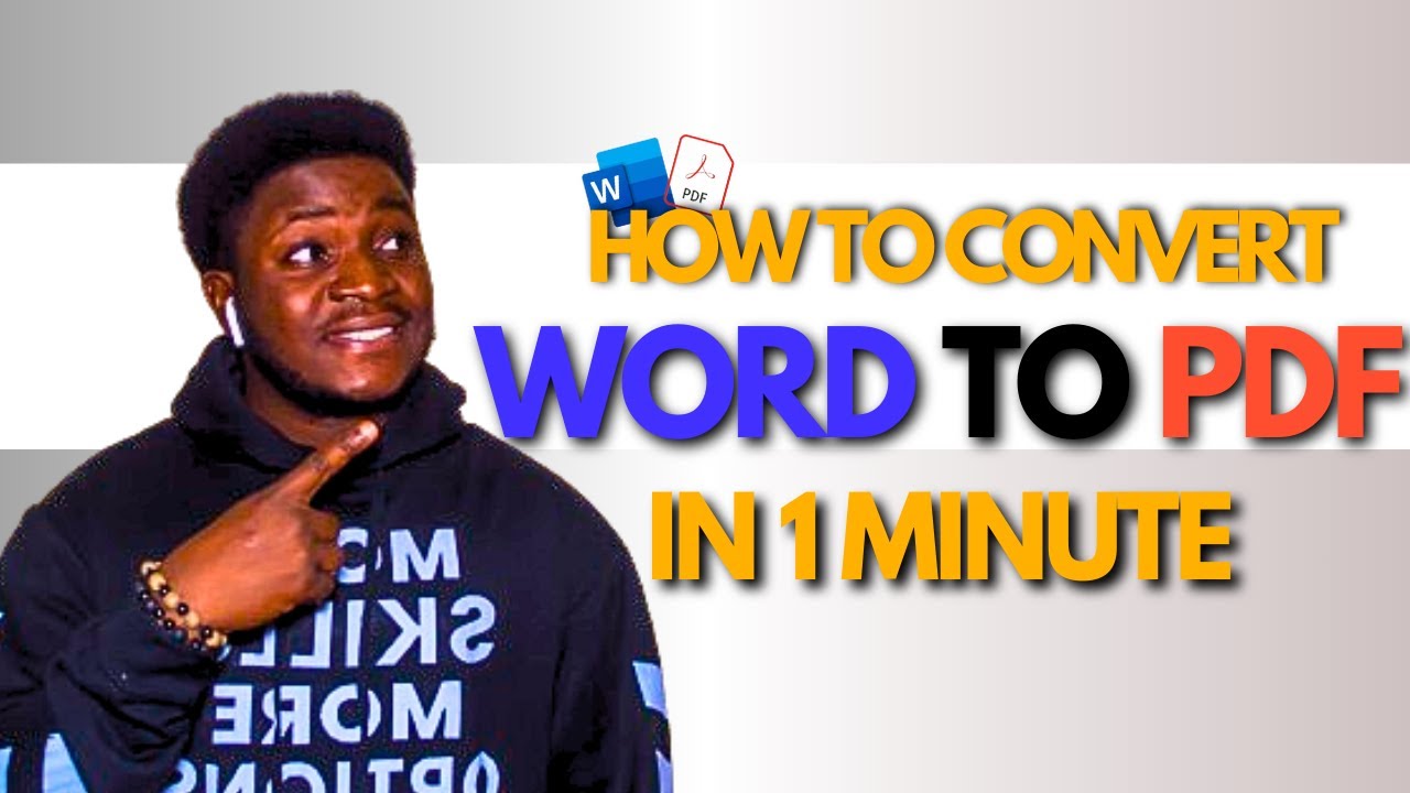 How To Convert WORD To PDF In 1 Minute | For FREE - YouTube