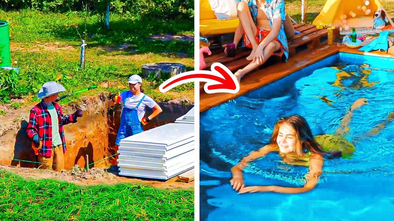 DIY Swimming Pool to TRANSFORM Your Backyard into a Paradise - YouTube