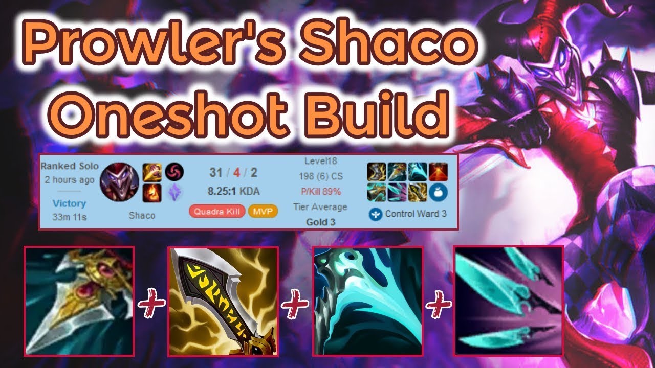 League Of Legends Shaco 1 Shot Montage - YouTube