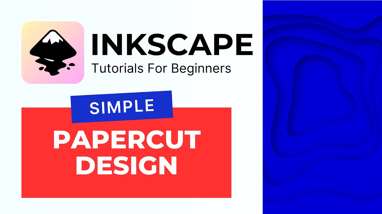 Simple papercut design with Inkscape - YouTube
