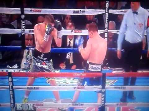 Canelo Noquea a Lean Smith Round 9 - YouTube