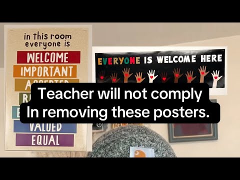 Teacher ordered to remove these posters - YouTube