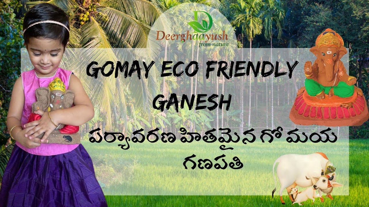 Gou maya Ganesh|పర్యావరణ హితమైన గో మయ గణపతి#deerghaayush#goumayaganesh# ...