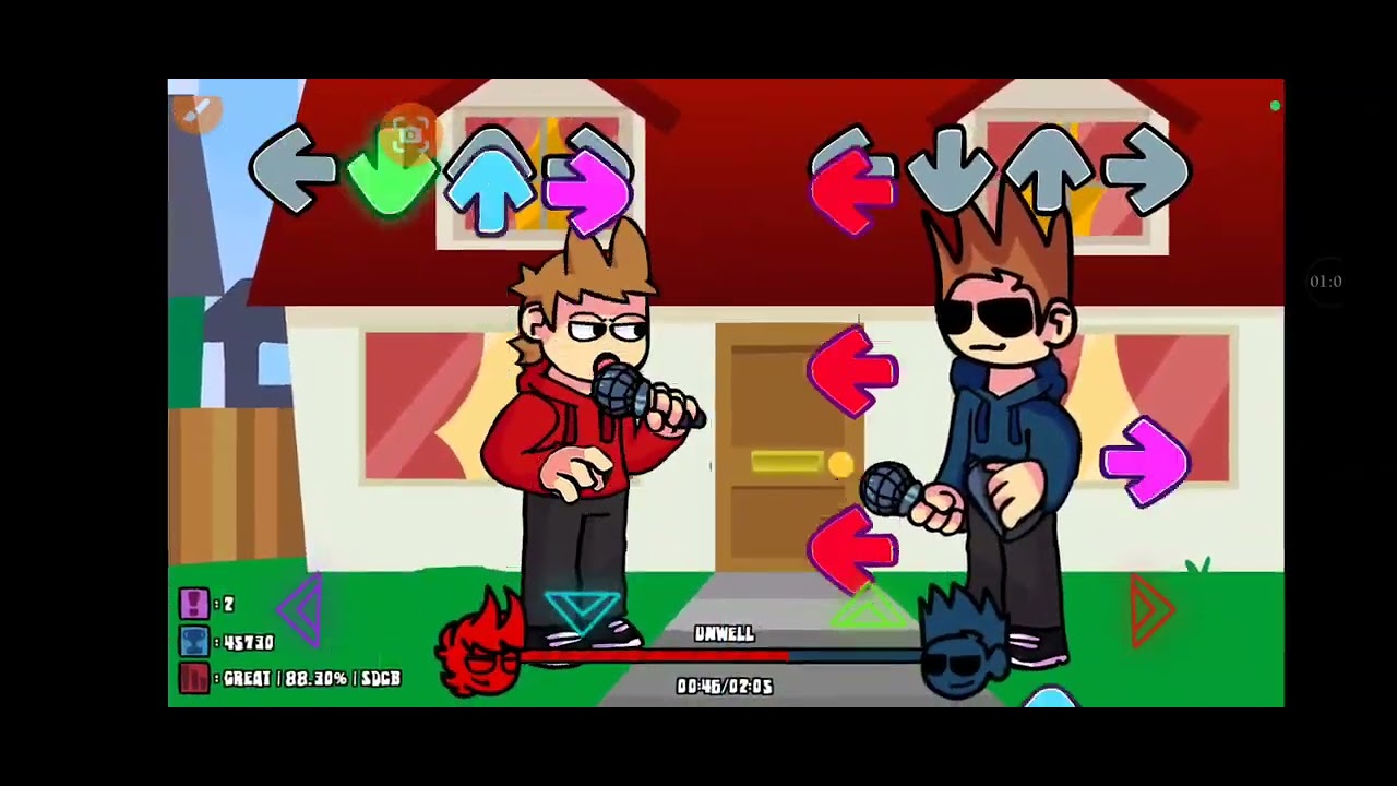 Fnf eddsworld Tord matt Edd vs tom - YouTube