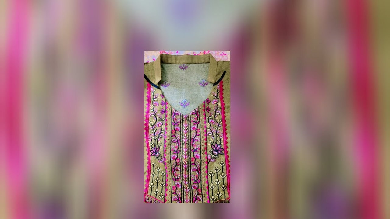 simple ban collar neck design cutting and stitching #clothingdesign # ...
